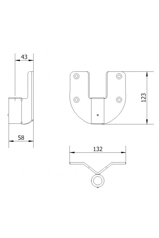Wall bracket, Circular Stainless Steel 20mm Hole JB 31-00-00