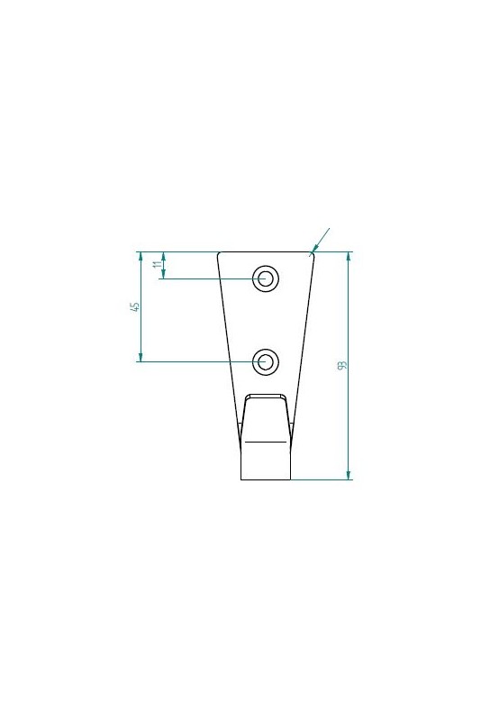 Wall bracket bed Gallows in stainless steel to Ø38 mm. tubes