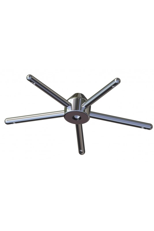 Wheelbase, straight legs, IV-stands, in stainless steel (AIS