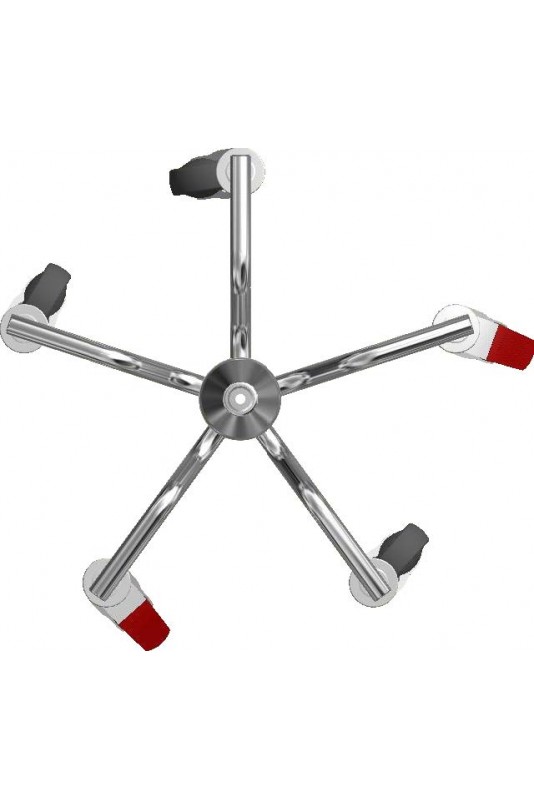 Wheelbase, straight legs, IV-stands, in stainless steel (AIS