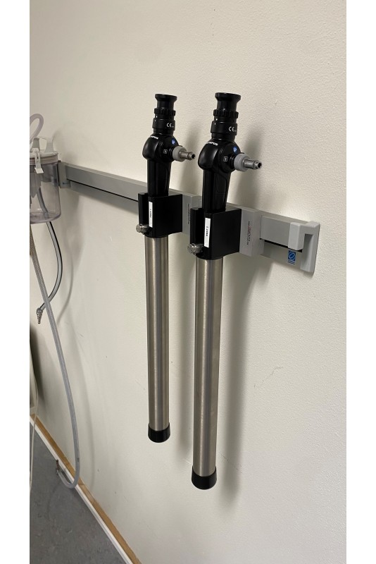 Scoop holder in black POM and 400mm stainless steel for Olympus Scopes
